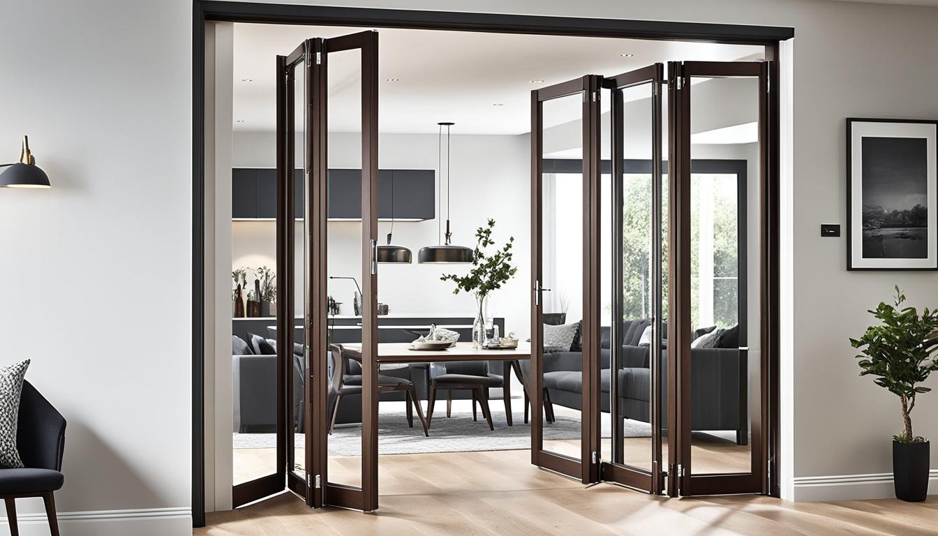 Stylish Internal Bifold Doors with Glass Panels