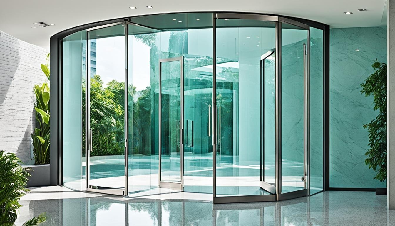 Stunning Showroom Glass Door Design in Singapore